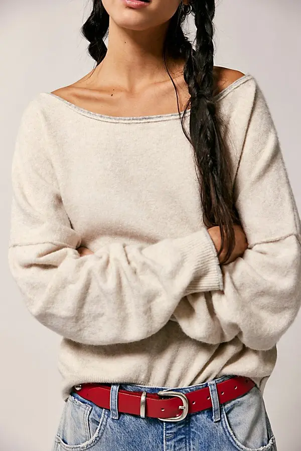 Free People See Me Pullover - Almond Milk Heather Combo | Editorialist